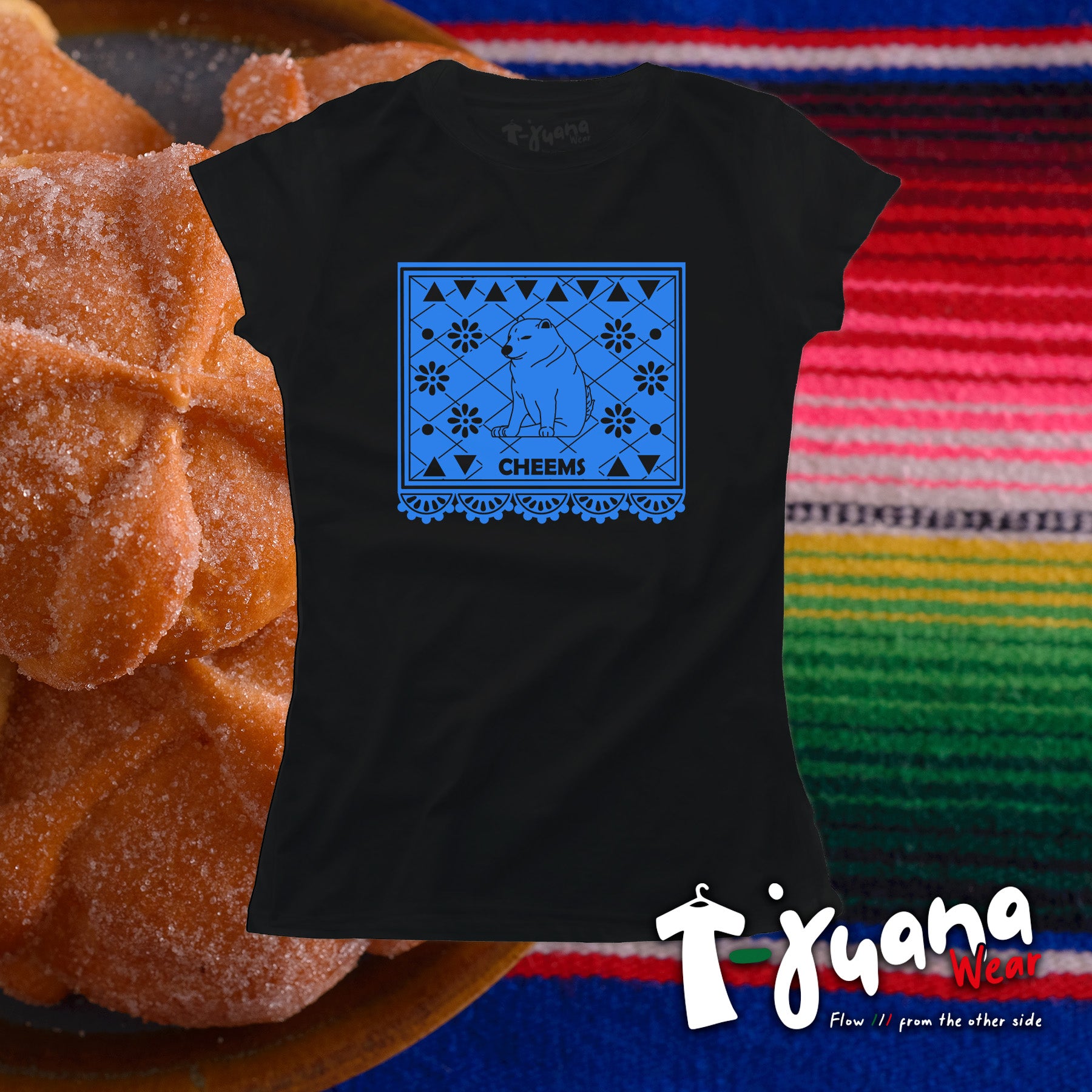 Papel Picado Cheems Azul (Mujer)